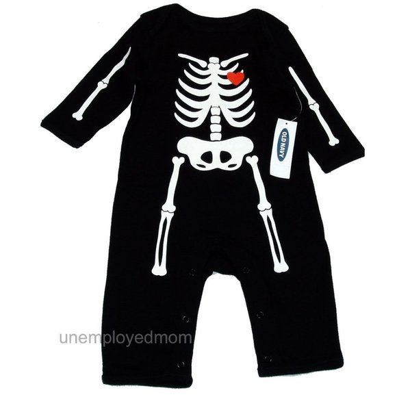 Old Navy | One Pieces | Black Skeleton Oufit Baby Boys Halloween ...